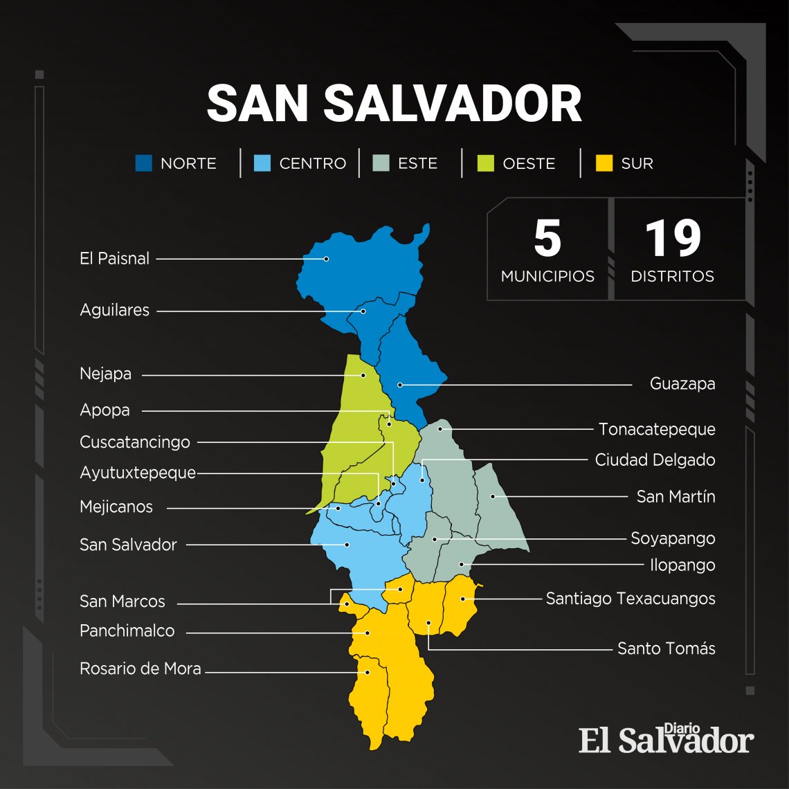 Territorio salvadoreño queda reordenado con 44 municipios y 262 ...